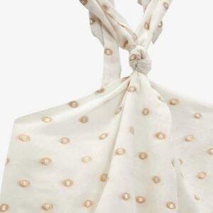 Zara | Tops | Nwt Zara Halter Top With Gold And Silver Dots Size L ...